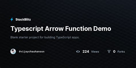 Typescript Arrow Function Demo Stackblitz