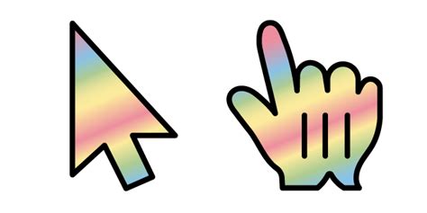 Pastel Rainbow Gradient Cursor Custom Cursor