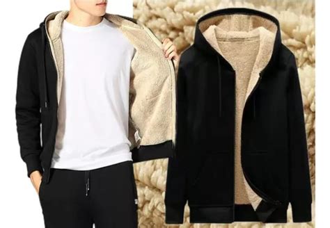 Chaqueta Cálida Con Cremallera De Color Sólido Para Hombres MercadoLibre