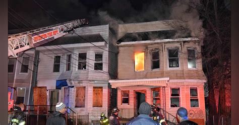 Irvington Township Nj Firefighters Battle Second Alarm House Fire Raw