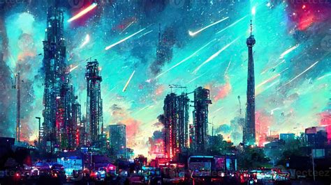 Fondo De Pantalla De La Ciudad Cyberpunk