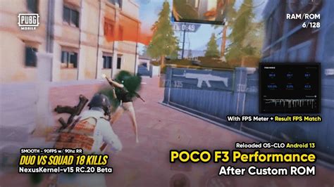 POCO F3 90FPS PERFORMANCE AFTER CUSTOM ROM Reloaded OS CLO Android