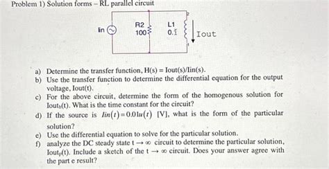 Solved Problem 1 Solution Forms RL Parallel Circuit A Chegg Com