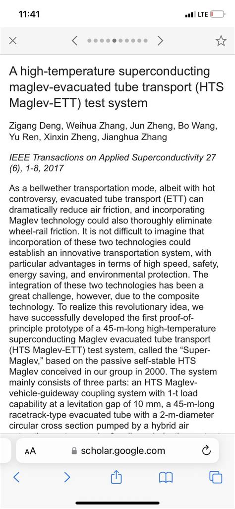 A High Temperature Superconducting Maglev Evacuated Tube Transport Hts