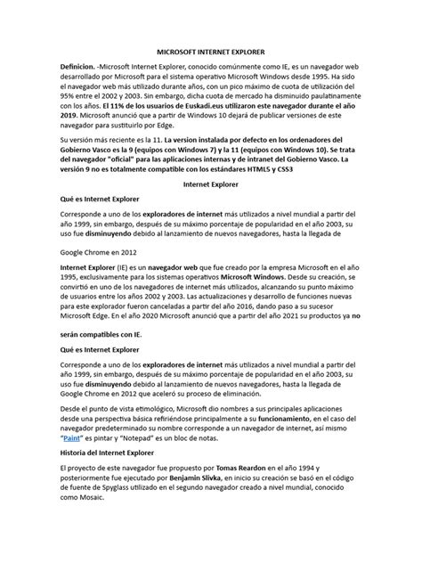 Internet Explorer Pdf Explorador De Internet Microsoft Windows