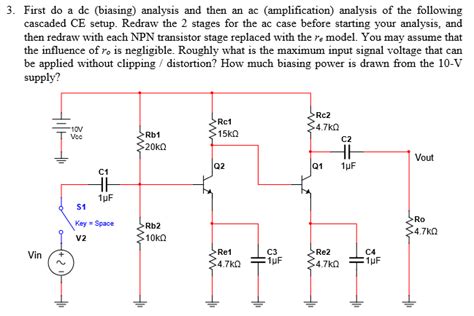 Solved First Do A Dc Biasing Analysis And Then An Ac Chegg