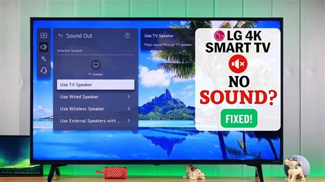 Lg Smart Tv Sound Not Working Fixed No Sound On Lg Webos K Youtube