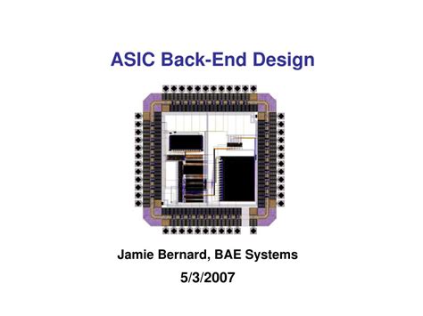 Ppt Asic Back End Design Powerpoint Presentation Free Download Id2956360