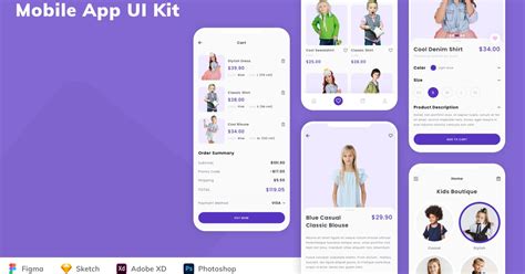 Boutique Ecommerce Mobile App Ui Kit Ux And Ui Kits Ft Fashion And B2b