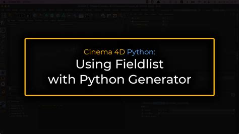 Cinema 4d Python Using Fieldlist Ui Mike Udin Tools