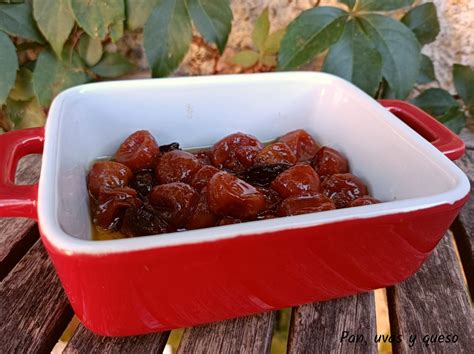Tomates Cherry Confitados En Crock Pot Pan Uvas Y Queso