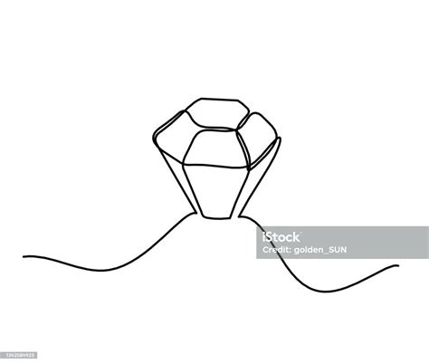 白い背景に描く連続線としての抽象的な結晶 イラストレーションのベクターアート素材や画像を多数ご用意 イラストレーション カットアウト