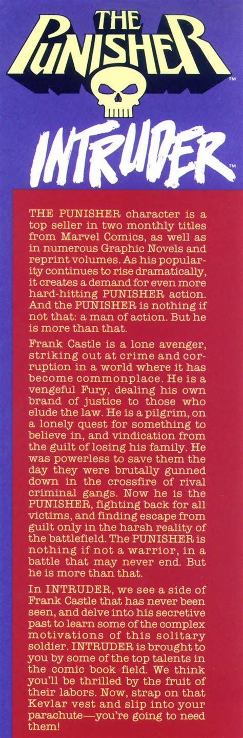 Read Online Marvel Graphic Novel Comic Issue 51 Punisher Intruder