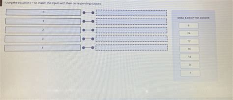 solved using the equation c 6 t match the inputs with cheir