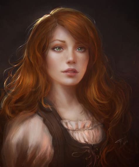 Artstation Redhead Tatiana Hordiienko Прически с красными волосами