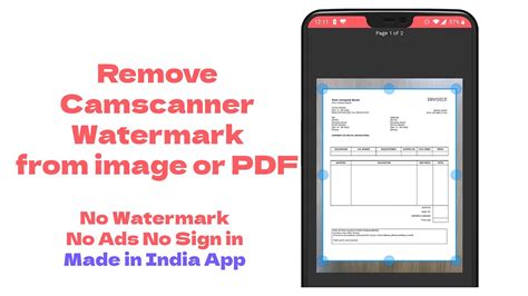 How To Remove CamScanner Watermark Made In India App YouTube