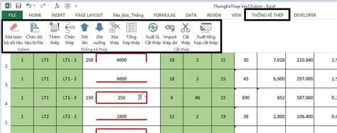 Excel thống kê cốt thép Diễn Đàn Tin Học Xây Dựng Chia sẻ Học hỏi và Phát triển