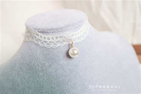 สร้อยคอลูกไม้ไข่มุกสีขาวหวานแหววมากๆแบบใหม่สไตล์ญี่ปุ่นและเกาหลีออกแบบ