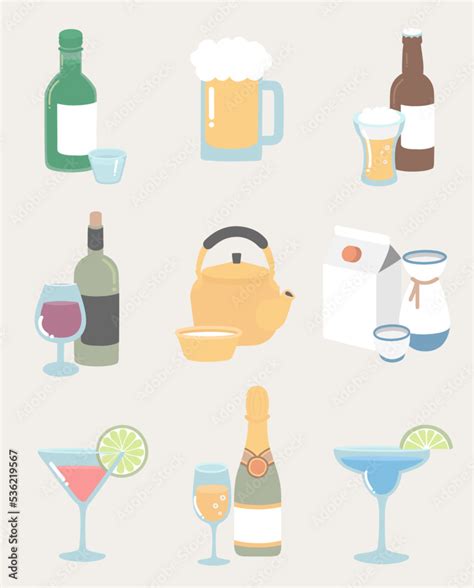 Vector De Stock 각종 주류 일러스트 이미지 모음 Adobe Stock