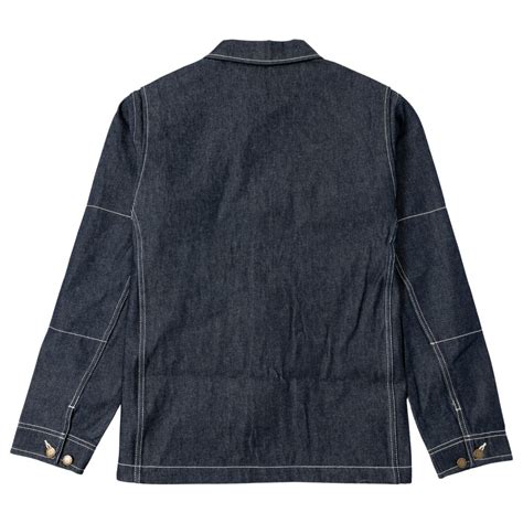 Dickies Men 100 Year Denim Chore Coat Blue Indigo
