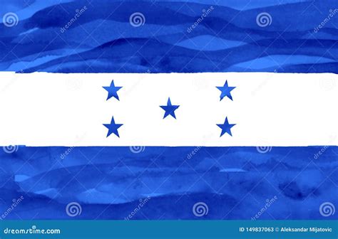 Bandera Pintada De Honduras Imagen De Archivo Imagen De Muestra Tinte