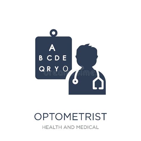 Icono Del Optometrista Icono Plano De Moda Del Optometrista Del Vector En B Blanco Ilustración