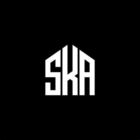Ska Letter Logo Design On Black Background Ska Creative Initials