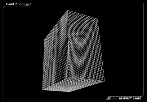 Abstract 3d Wireframe Shape Or Basic Element Vector Image