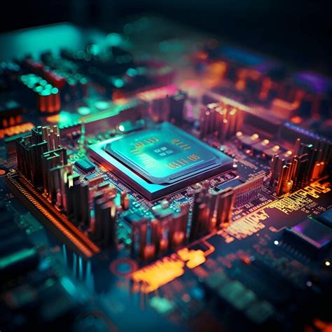 Premium Ai Image Circuit Board Closeup Technology Background D Rendering