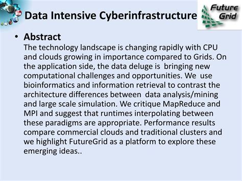 Ppt Data Intensive Cyberinfrastructure Powerpoint Presentation Free