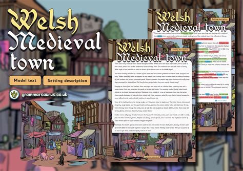 Year 3 Model Text Setting Description Welsh Medieval Town Grammarsaurus