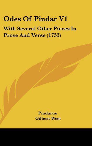 Odes Of Pindar V1 With Several Other Pieces In Prose And Verse By