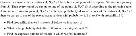 Solved Consider A Square With The Vertices A B C D Let S Chegg