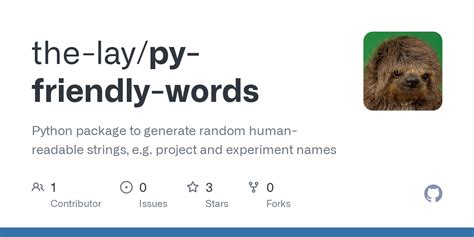 Github The Laypy Friendly Words Python Package To Generate Random