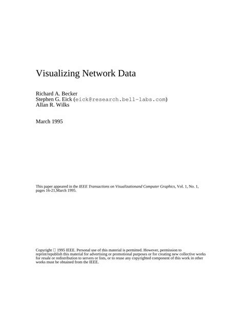 Pdf Visualizing Network Data Semantic Scholarvisualizing Network
