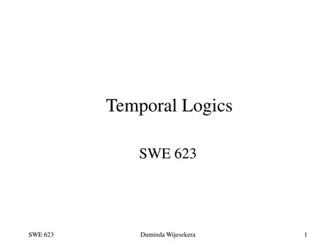 PPT Temporal Logics PowerPoint Presentation Free Download ID 3358419