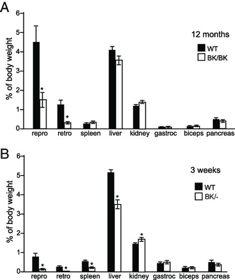 Organ To Body Weight Ratios Reproductive Repro And Retroperitoneal