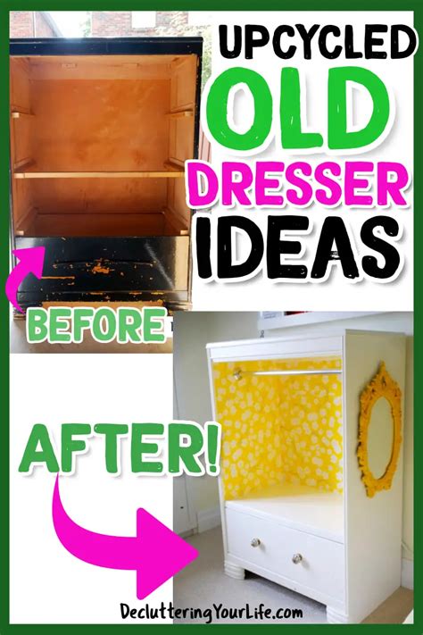 Ideas For Old Dressers Without Drawers And Upcycled Chests