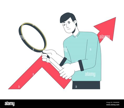 Marketing Statistics Flat Line Concept Vector Spot Illustration Stock Vector Image And Art Alamy