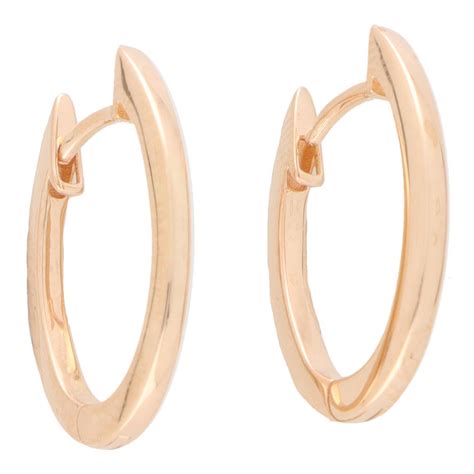 Rose Gold Oval Hoop Earrings Jewellery Discovery