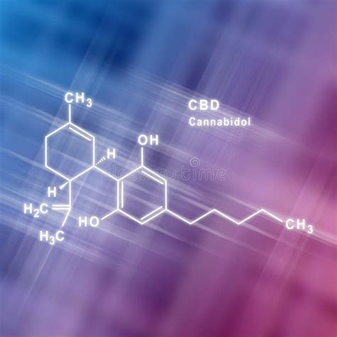 Cbd Cannabidiol Structural Chemical Formula Stock Illustration