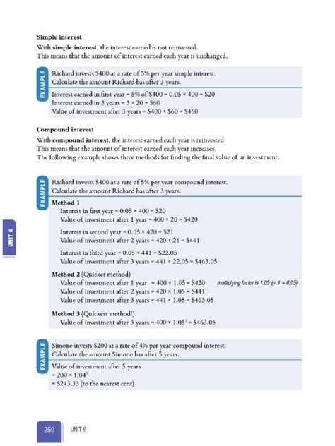Simple And Compound Interest Notes Pdf