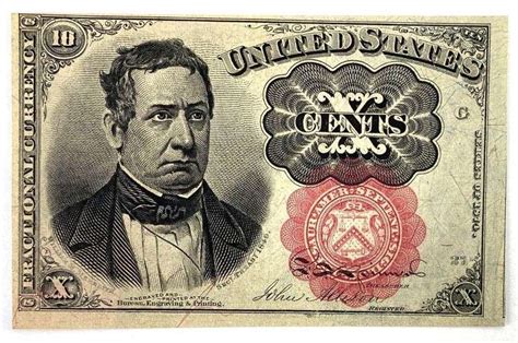 Series 1874 Red Seal 10 Cent Fractional Currency Matthew Bullock