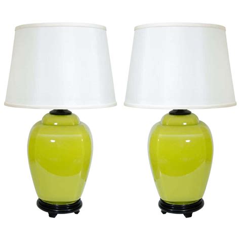 Pair Of Glass Lamps At 1stdibs