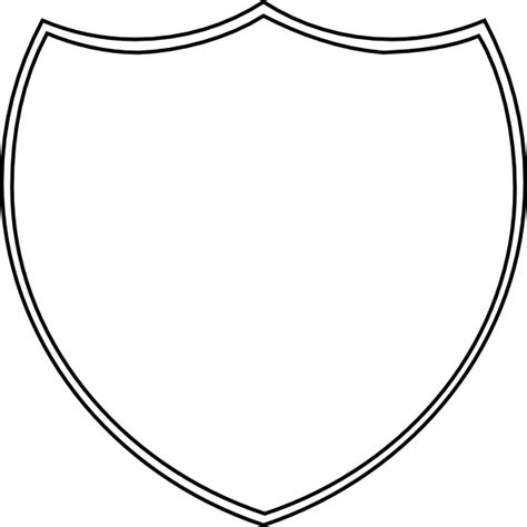 Double Shield Outline Clip Art At Clker Vector Clip Art Online