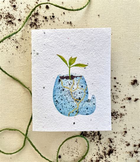 Plantable Herb Seed Card Beauty From Ashes 100 Recycled