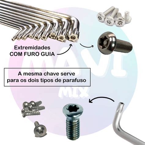 Jogo Chave Torx Estrela 9 Peças T10 A T50 Aço Carbono Com Nf Mercadolivre