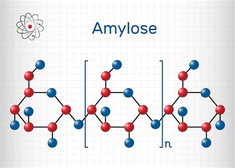 Premium Vector Amylose Molecule Molecule Model Sheet Of Paper In A Cage