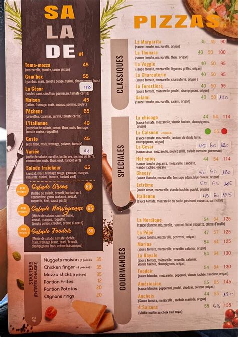 Menu Au Foodoir Gusto Restaurant Casablanca