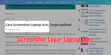 Cara Screenshot Laptop Acer Windows 781011 Gambar Semutimut